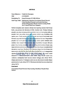 IMPLEMENTASI ALGORITMA CONVOLUTIONAL NEURAL NETWORK UNTUK KLASIFIKASI PENYAKIT LEAF SCORCH PADA ...